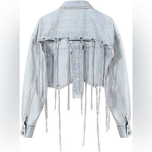 Jackets & Coats | Junk Jeans Hang Low Distressed Chain Link Denim ...